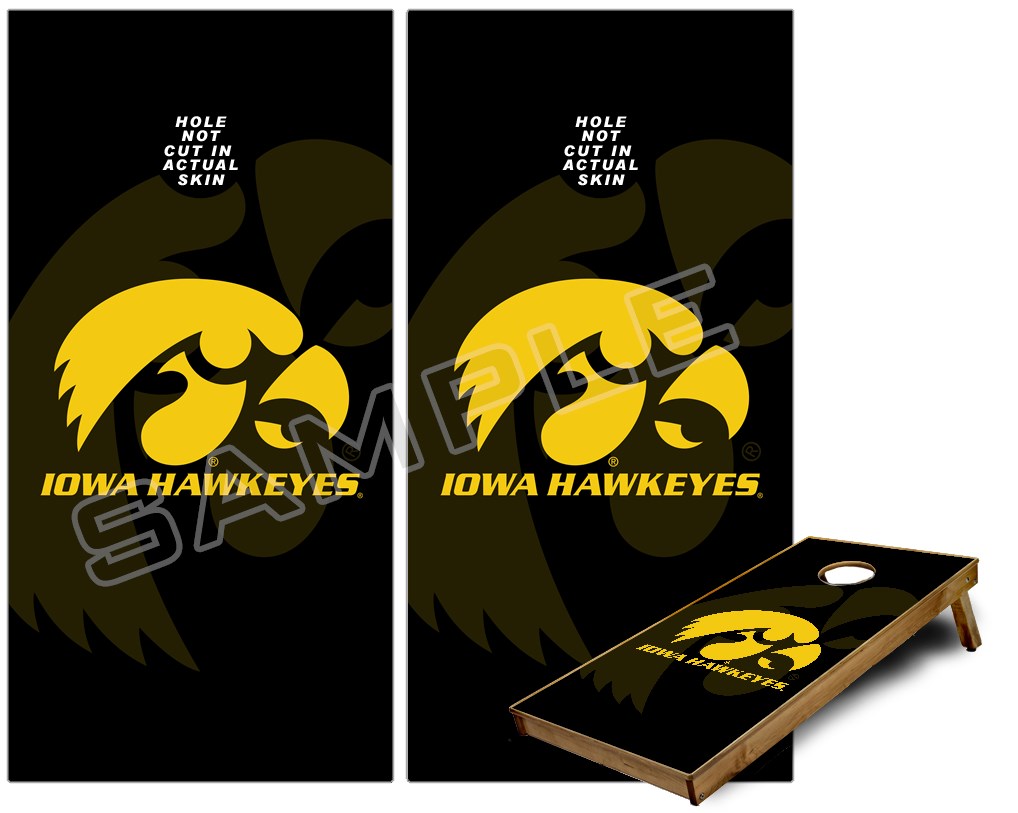 Cornhole Premium Laminated Game Board Skin Wraps Iowa Hawkeyes Herkey ...