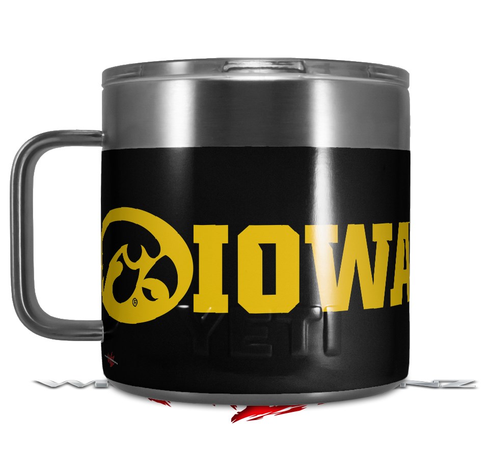 Yeti Rambler Coffee Mug 14oz Iowa Hawkeyes Tigerhawk Oval 03 Gold on ...