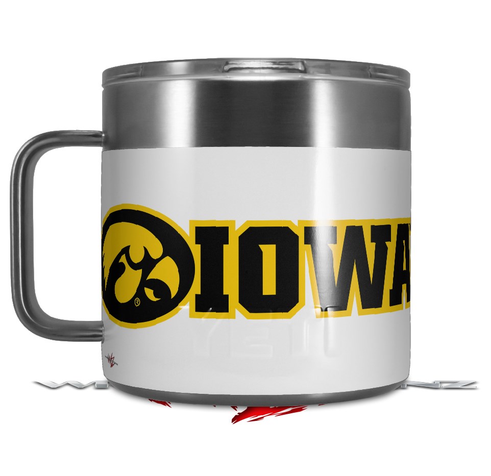 Yeti Rambler Coffee Mug 14oz Iowa Hawkeyes Tigerhawk Oval 03 Black and ...