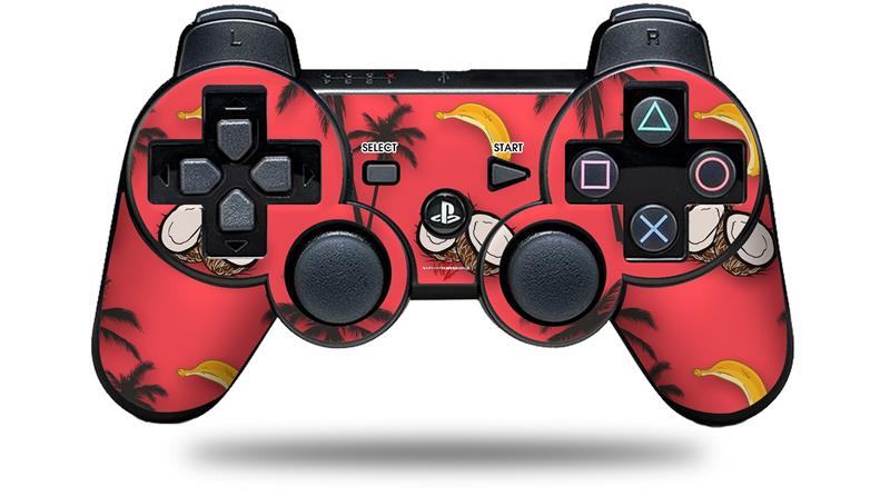 Sony PS3 Controller Skins Coconuts Palm Trees and Bananas Coral | uSkins