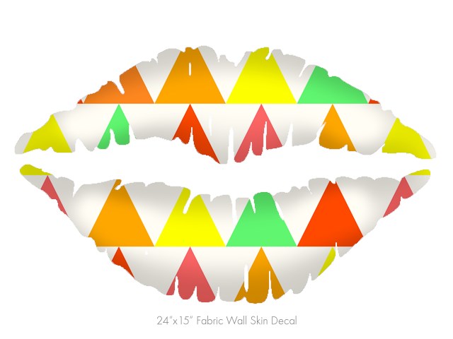 Wall Skins - Lips Triangles Citrus | uSkins